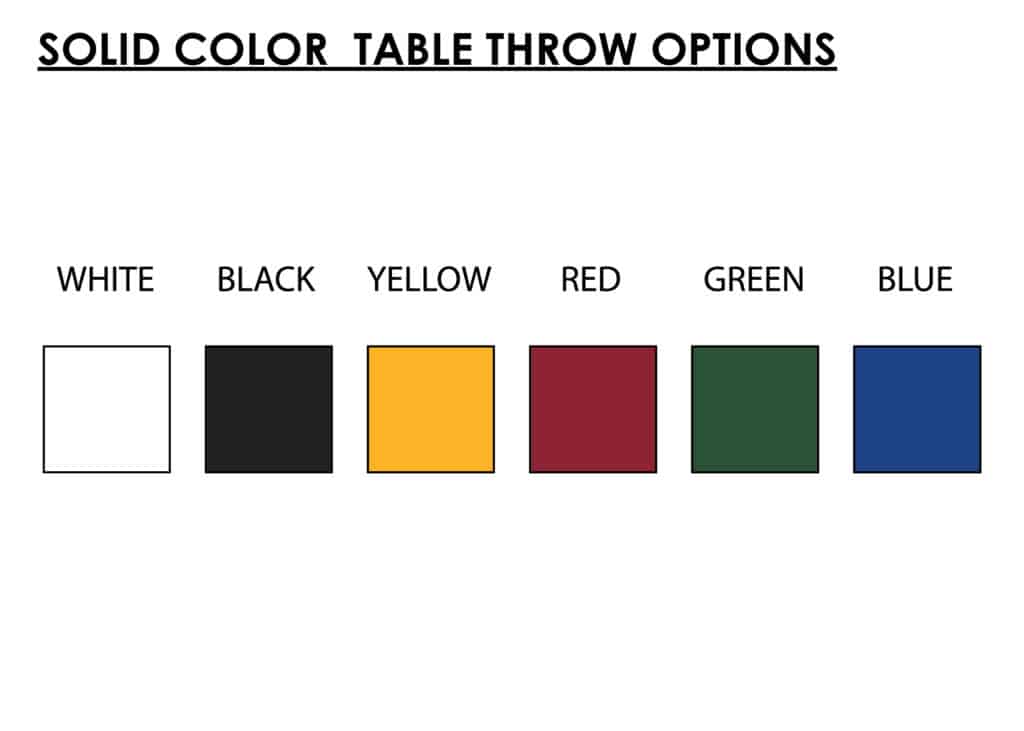 Table Runner + Solid Color Throw Combo - Kick Print