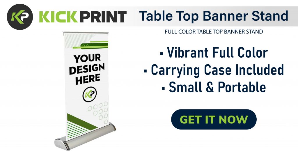 Table Top Banner Stand - Kick Print