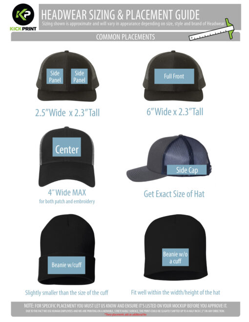 Screen Printing Sizing And Placement Guides - Kick Print