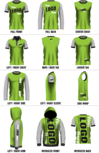 KP Sublimation Logo Placement Guide - Kick Print